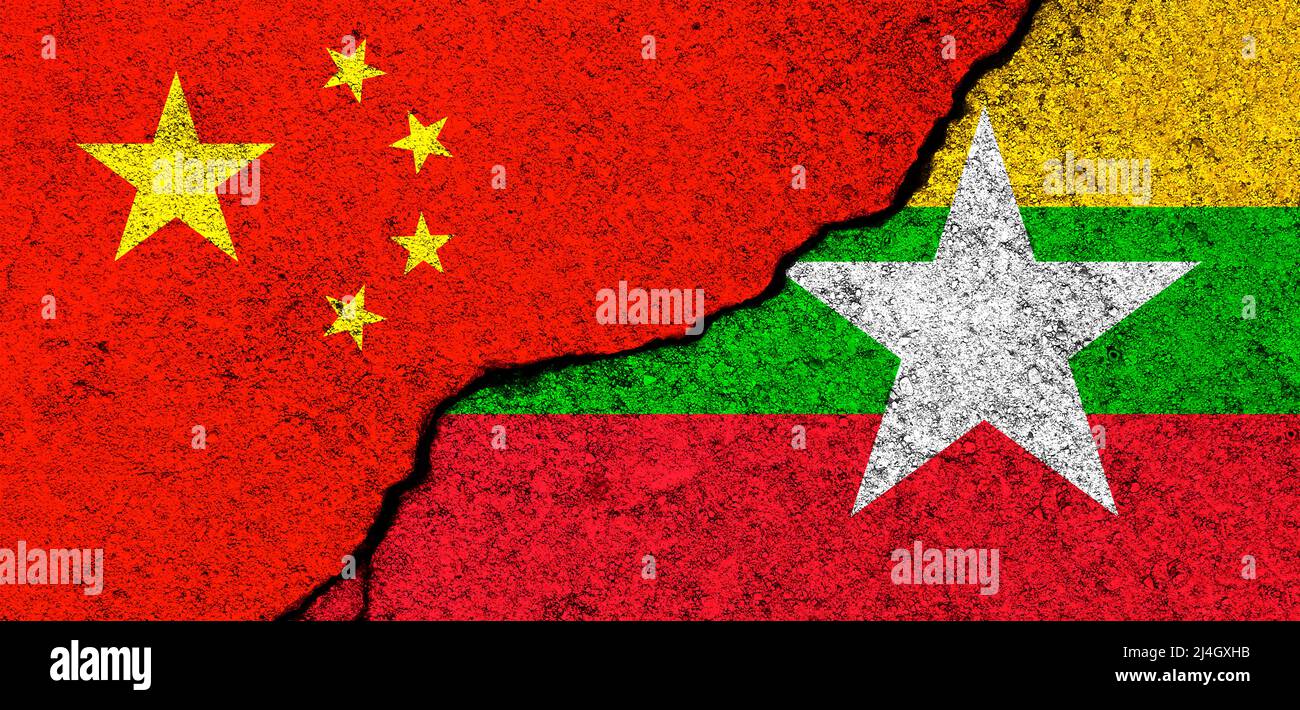 Myanmar national flags hi-res stock photography and images - Alamy