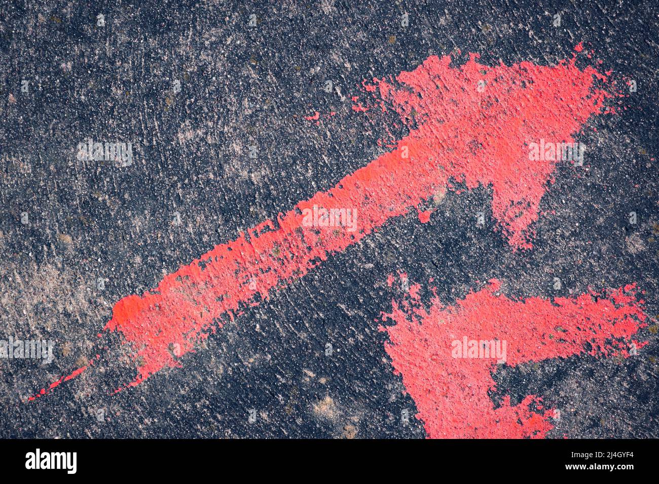 background or texture red direction arrow on gray concrete Stock Photo ...