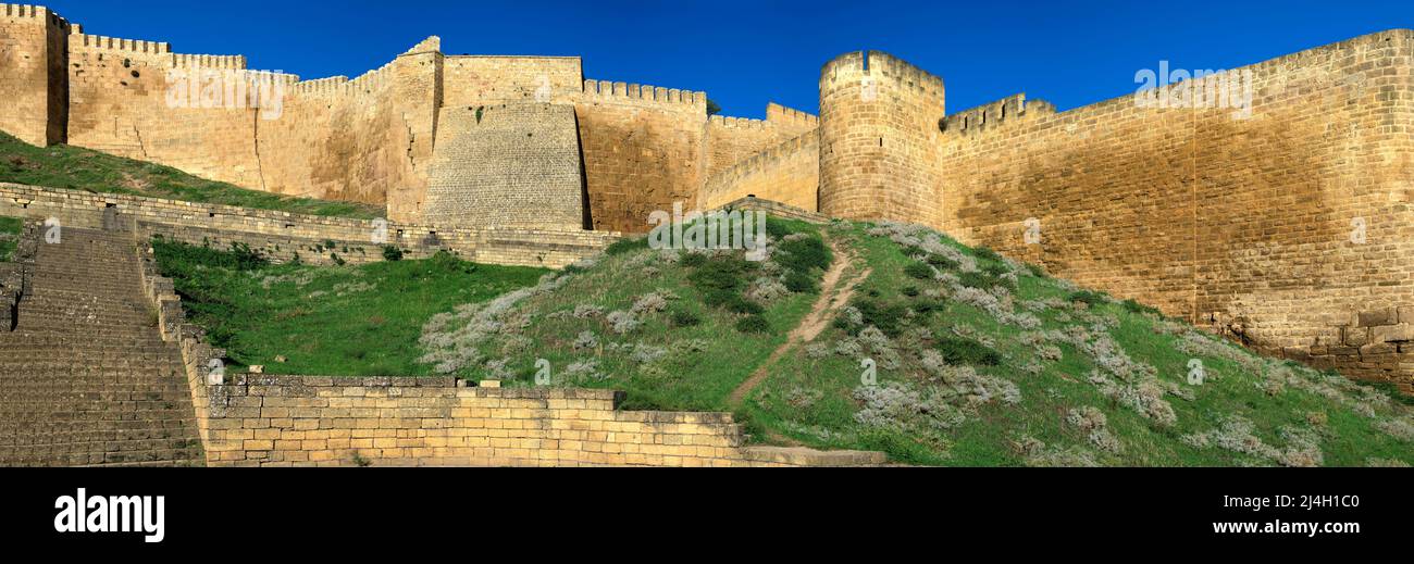 Panorama of the ancient fortress Naryn-Kala. Derbent, Republic of ...