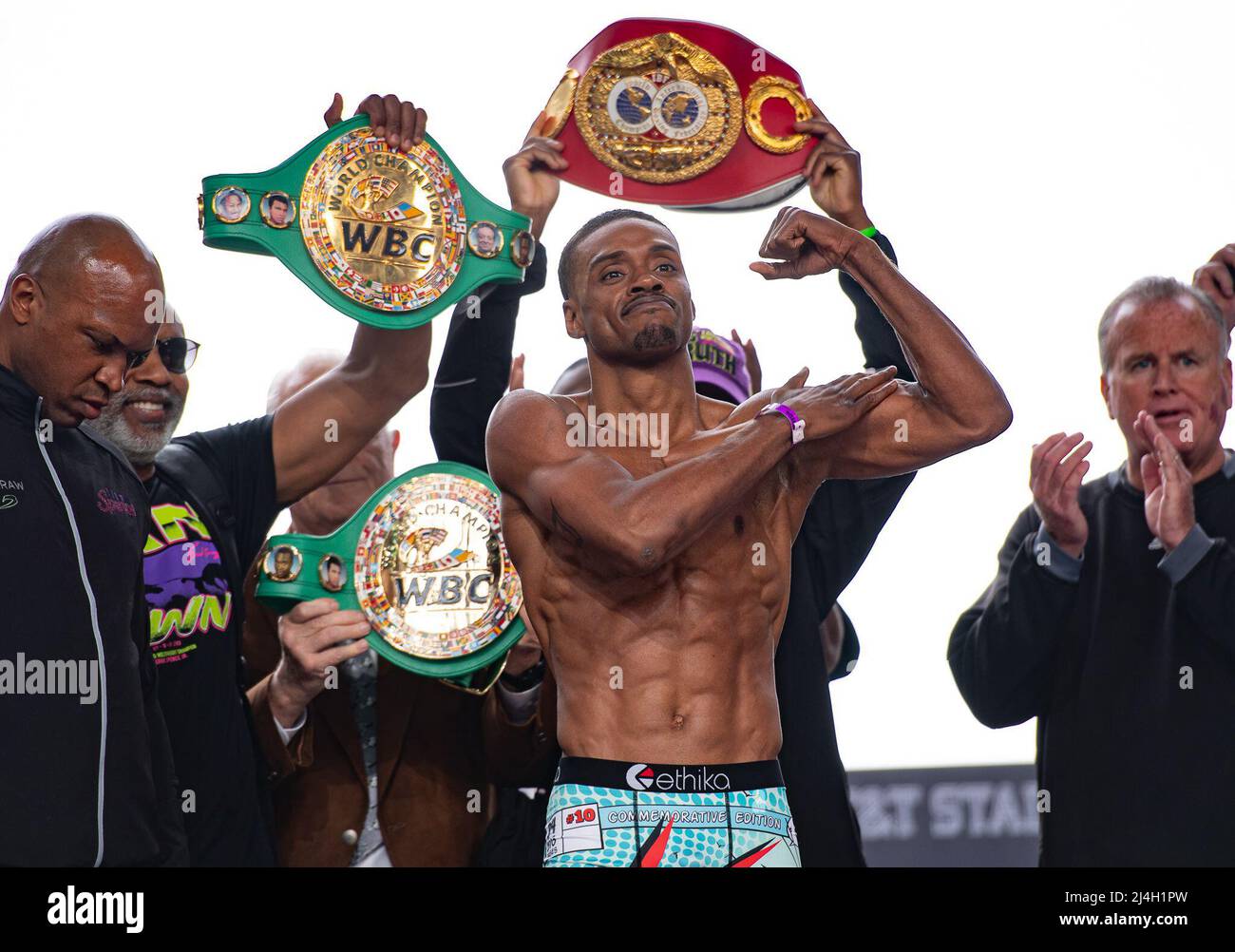 Arlington Dallas, TX - APRIL 15: Errol Spence Jr. 146.2lbs for final ...