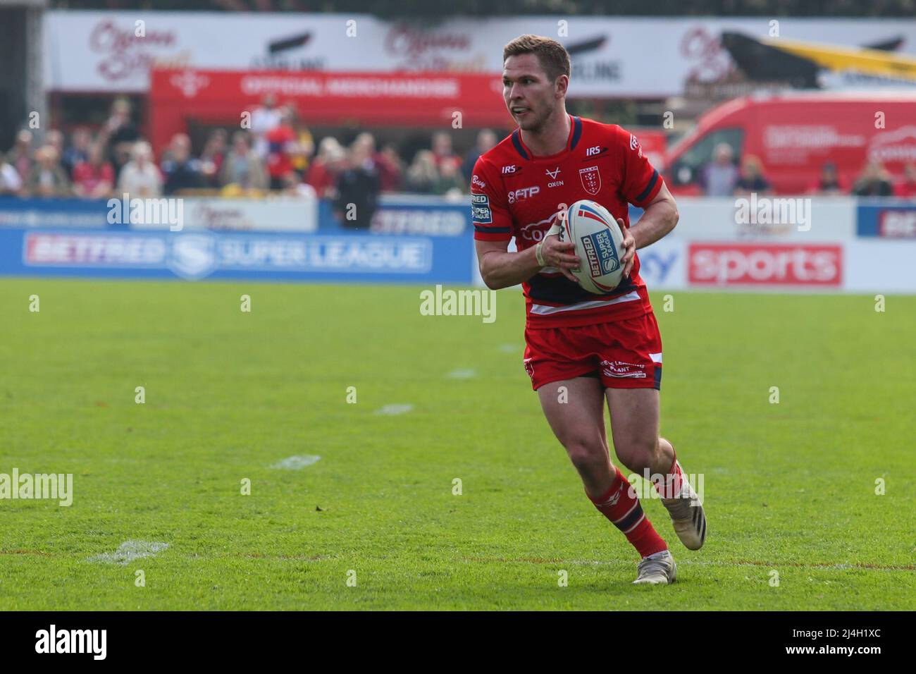 Matt Parcell #9 of Hull KR in action during the game in, on 4/15/2022 ...
