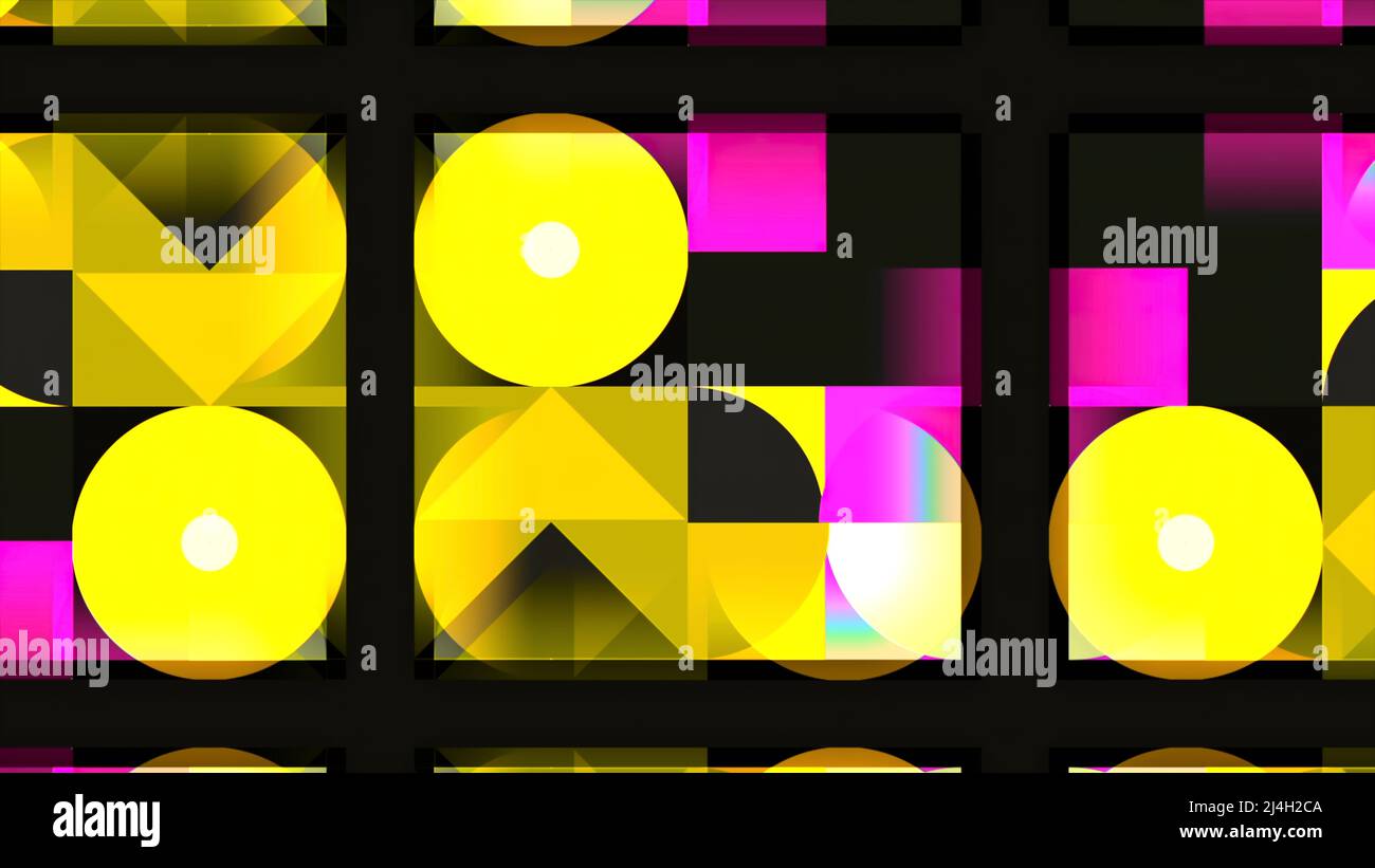 Abstraction of geometric shapes. Motion. Colorful geometric shapes ...