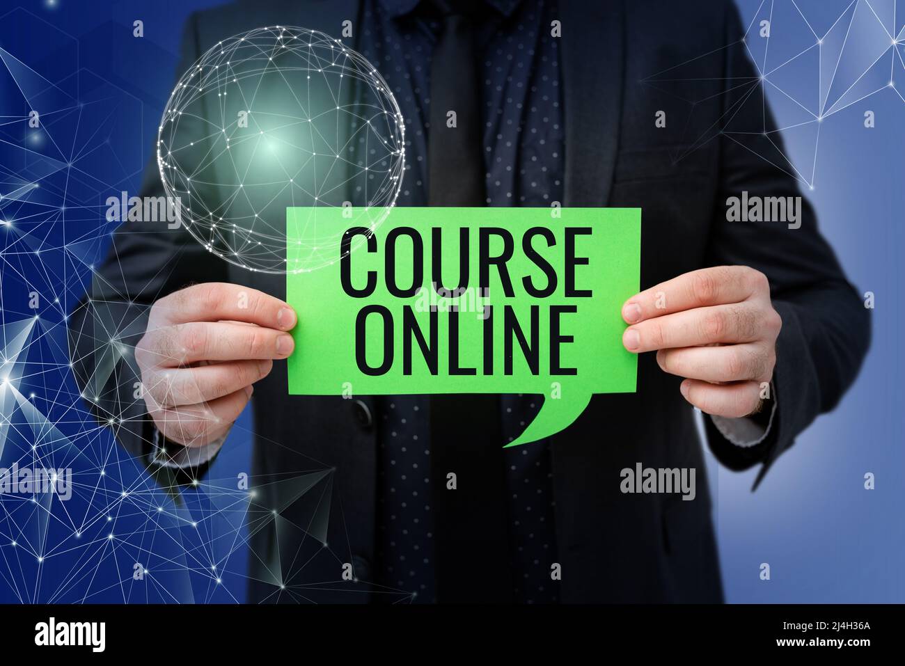 Writing displaying text Course Online. Business idea eLearning ...