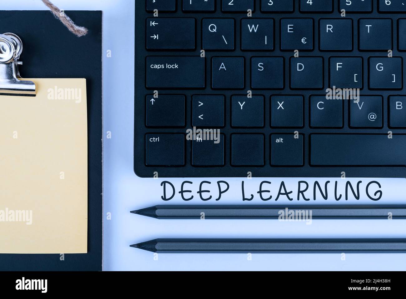 Conceptual caption Deep Learning. Business idea Hierarchical ...