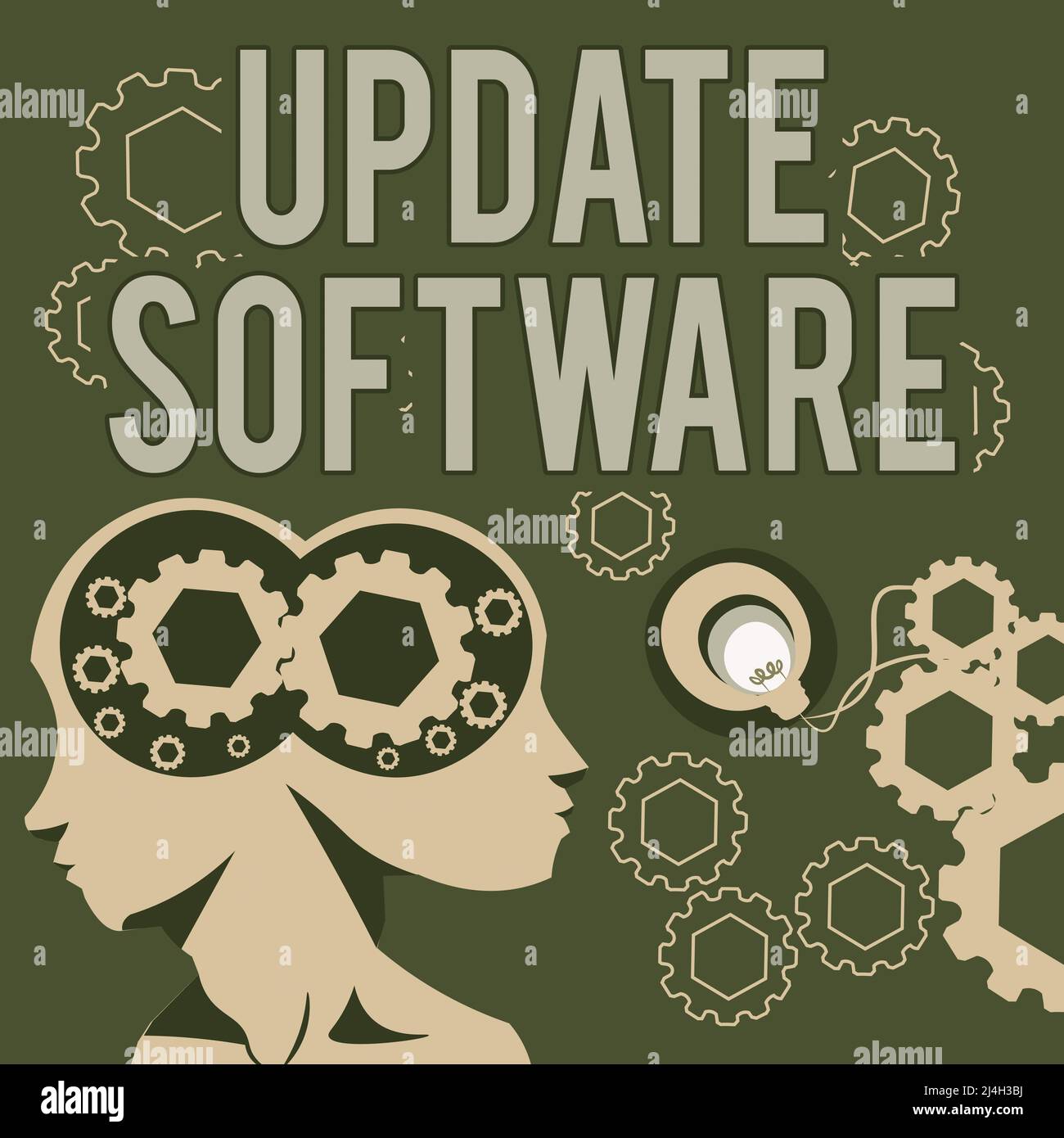 Conceptual caption Update Software. Business idea replacing program with a newer version of same ...