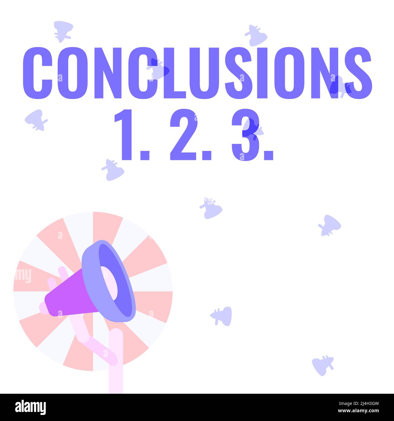 Text sign showing Conclusions 1. 2. 3.. Business approach Lists of ...