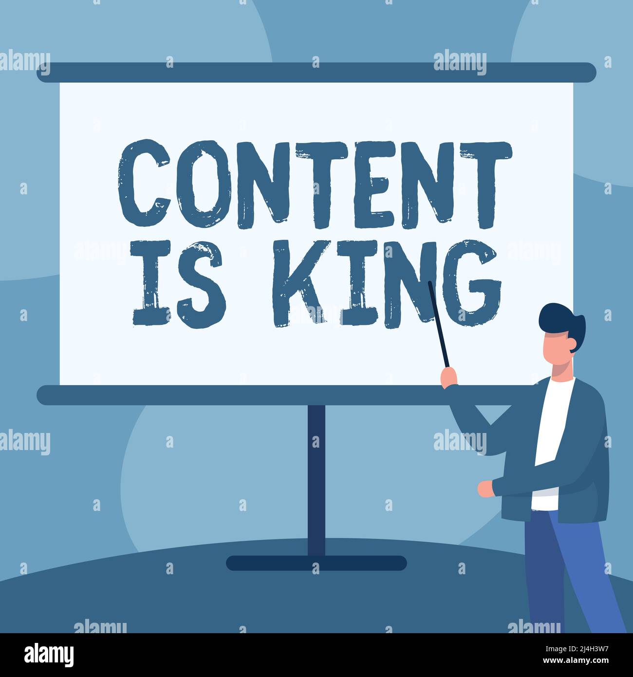 Sign displaying Content Is King. Business approach Content is the heart ...