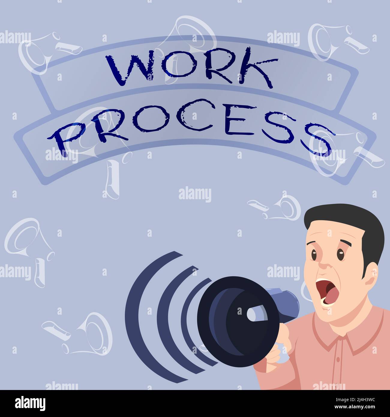 Conceptual display Work Process. Concept meaning Standard procedures ...