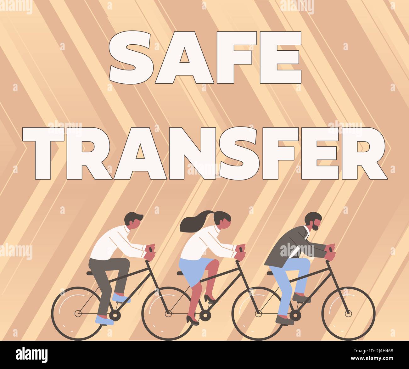 Text caption presenting Safe Transfer. Business overview Wire Transfers ...