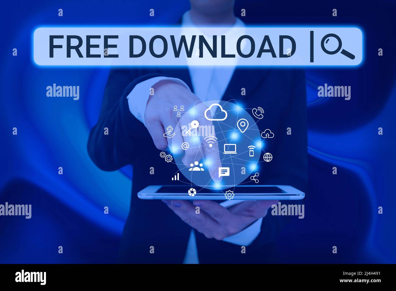 Text sign showing Free Download. Internet Concept Key in Transfigure ...