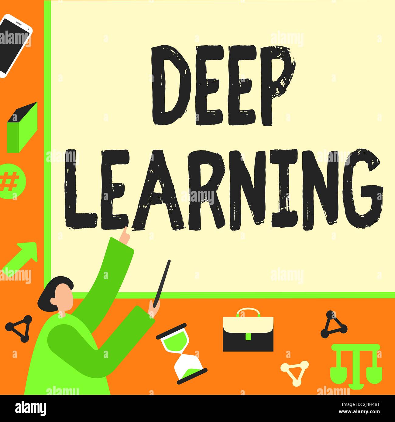 Hand writing sign Deep Learning. Business concept Hierarchical ...