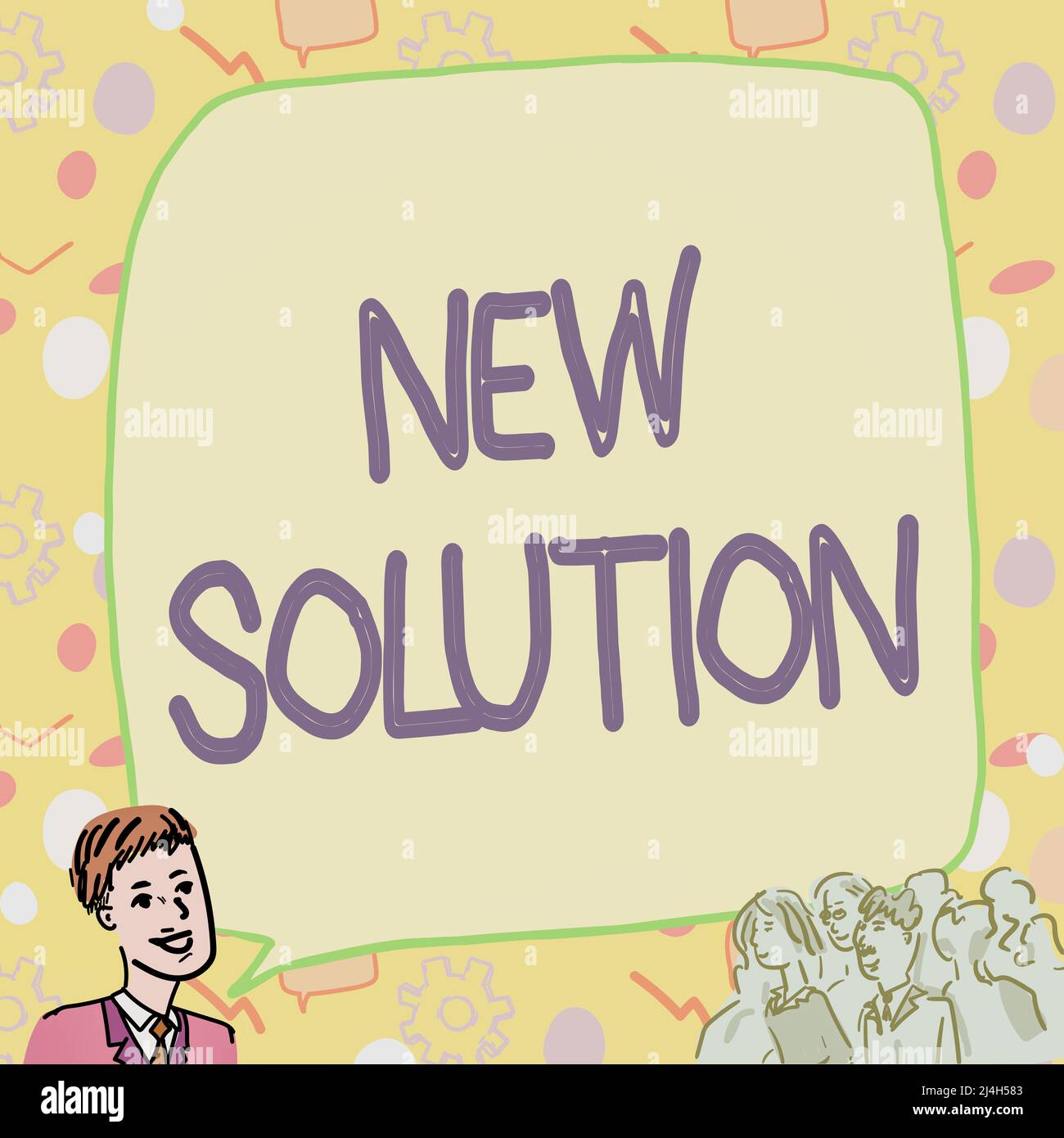 Hand writing sign New Solution. Business concept Modern Innovation ...