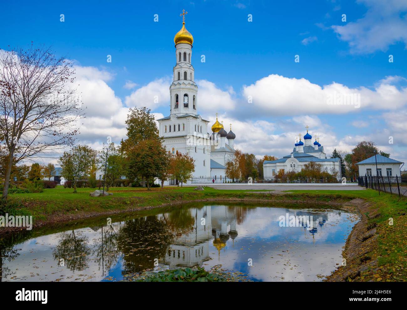 Orthodox church complex in Zavidovo on a September day. Tver region ...