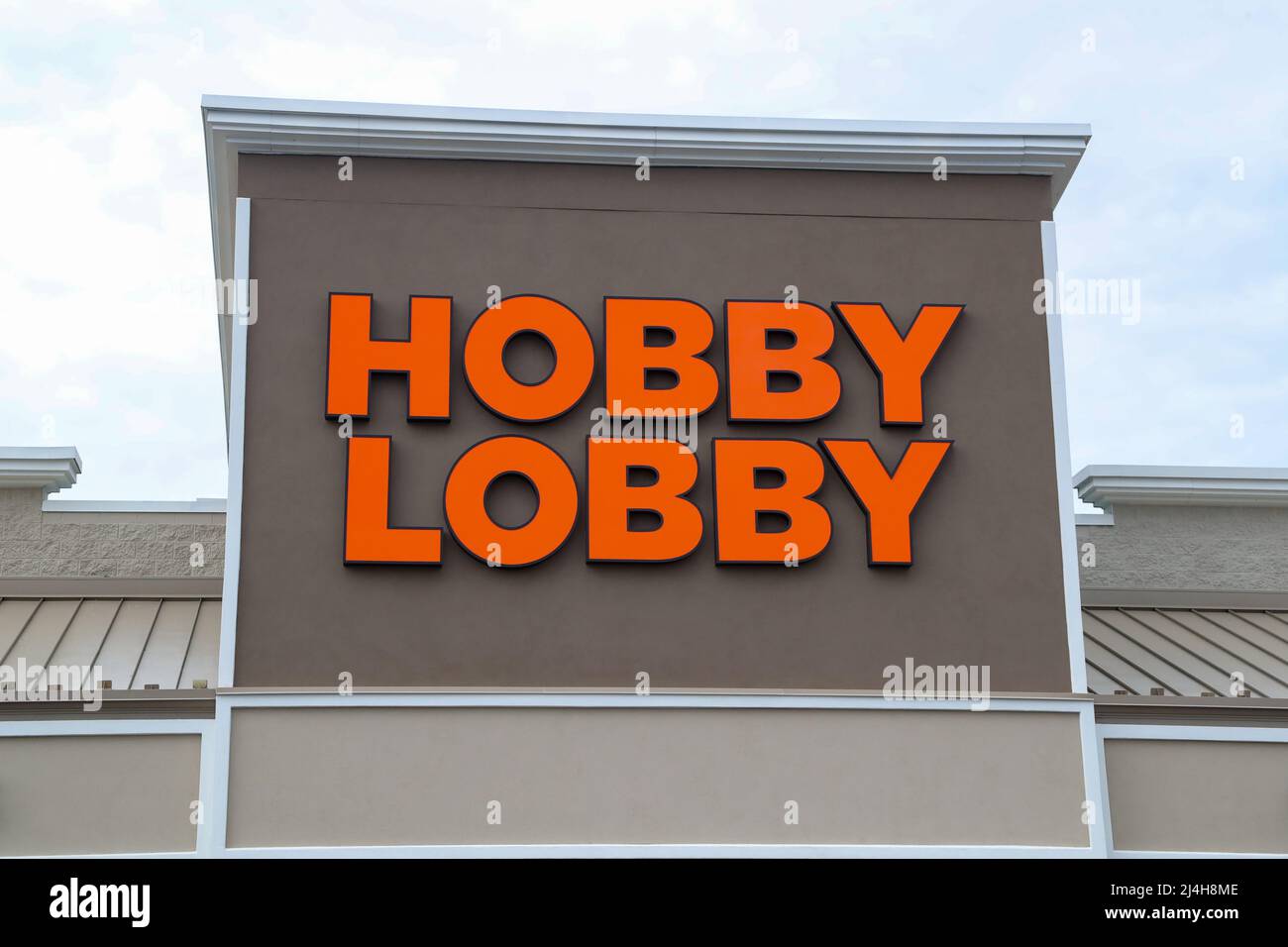The logo for Hobby Lobby seen at the arts and crafts retailer's store ...