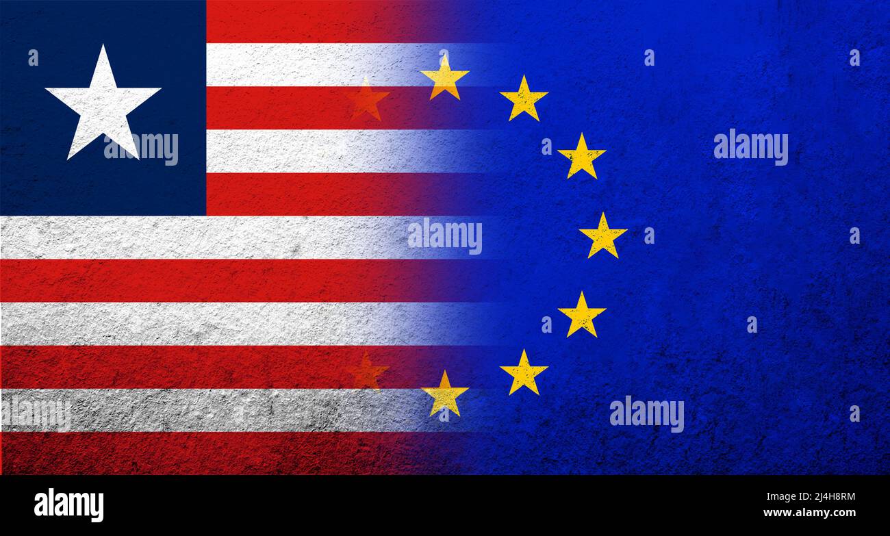 European union liberia flag hi-res stock photography and images - Alamy