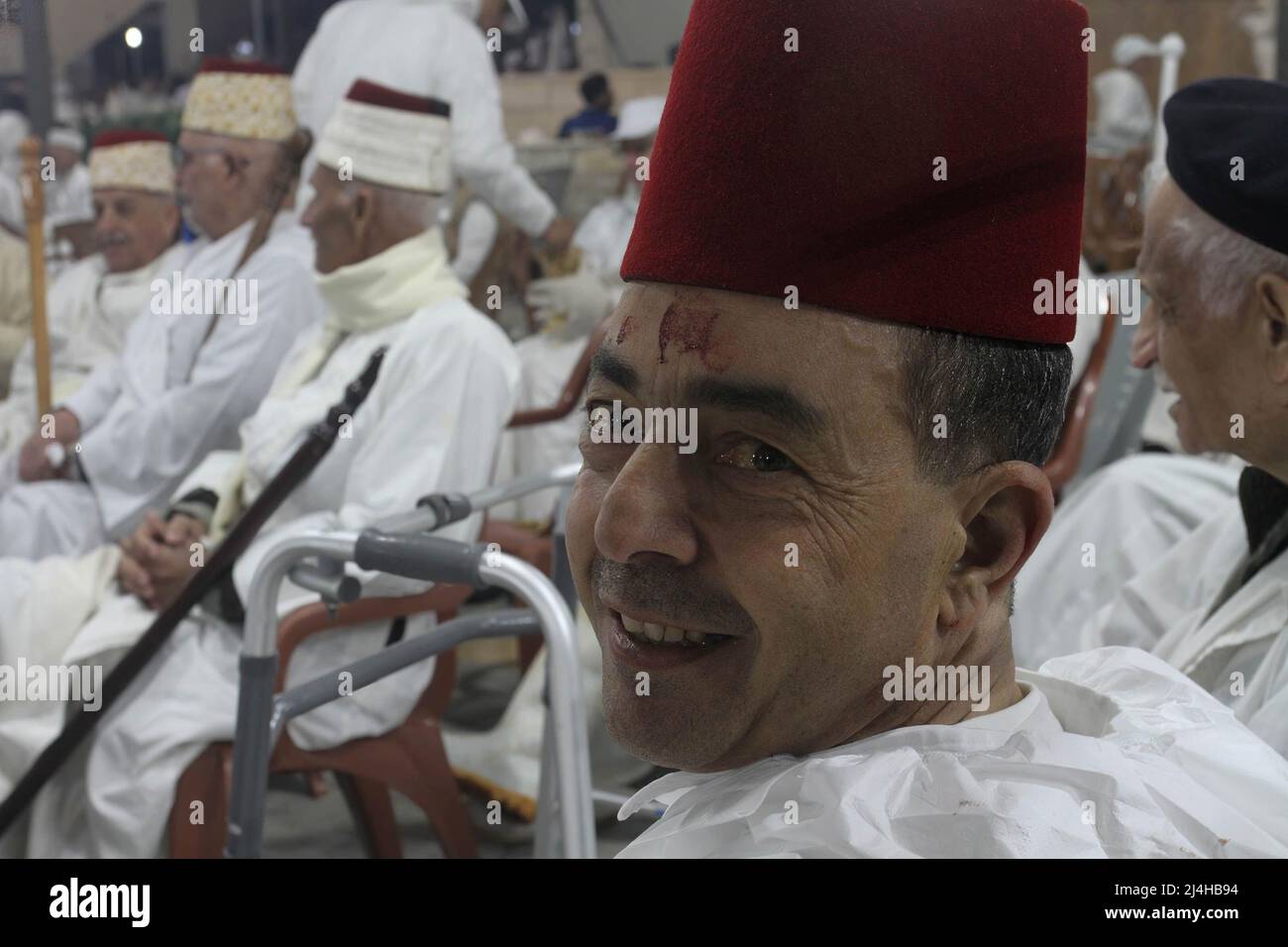A member of the ancient Samaritan community takes part in a Passover ...