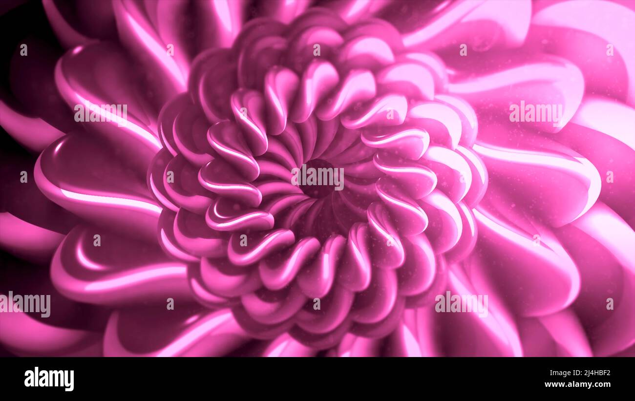 Floating hypnotic Flower pattern. Motion. Psychedelic wavy distortions ...