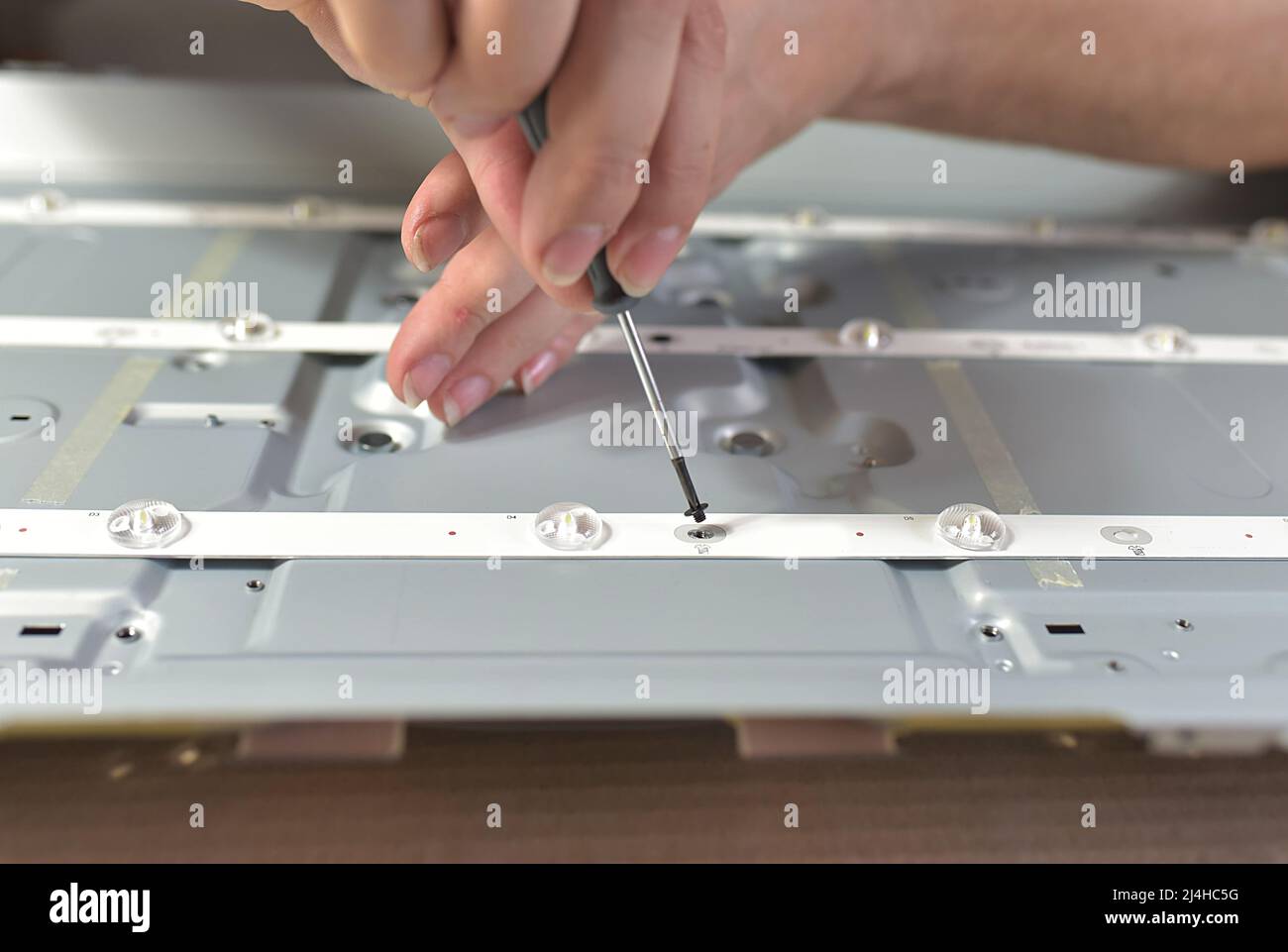 assembly of TV back light modules Stock Photo - Alamy