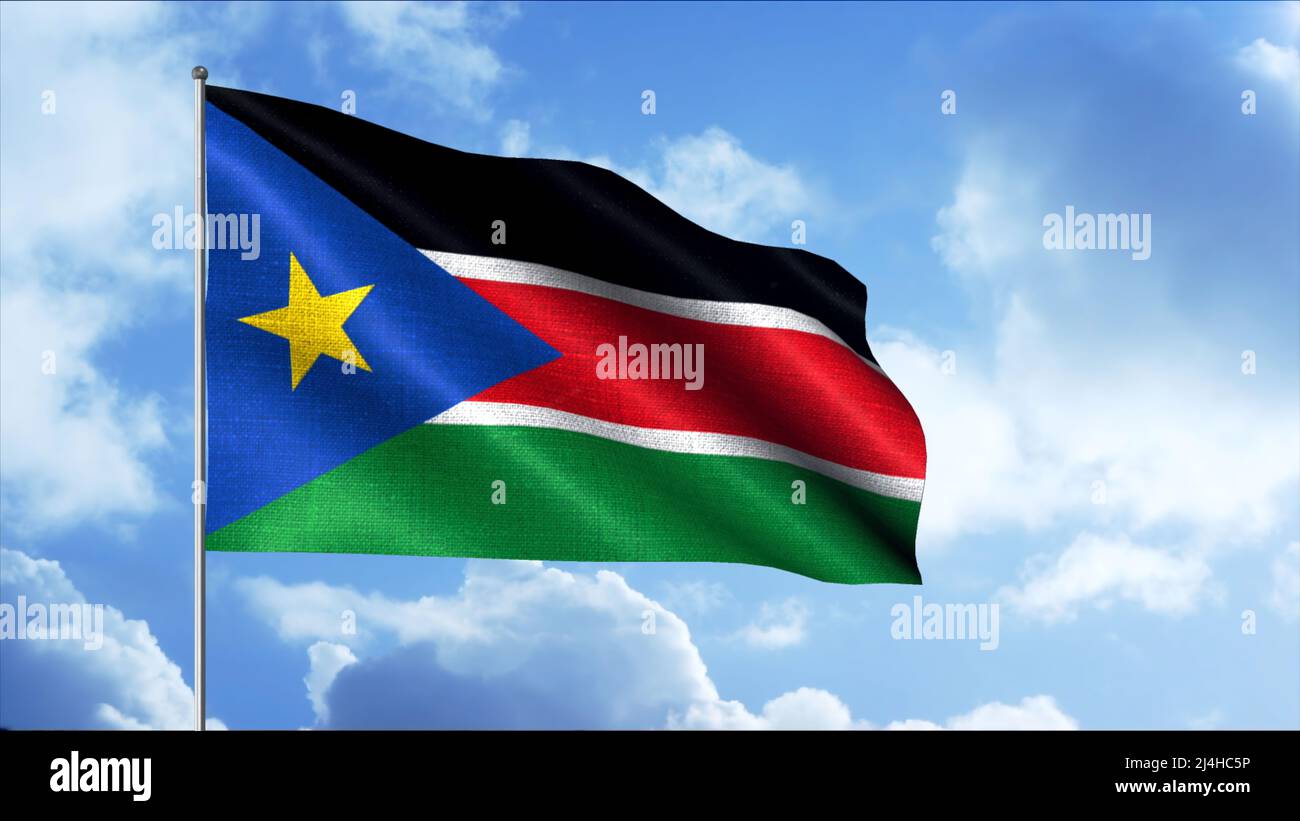 Beautiful flags of countries are fluttering in wind. Motion. Flag on ...