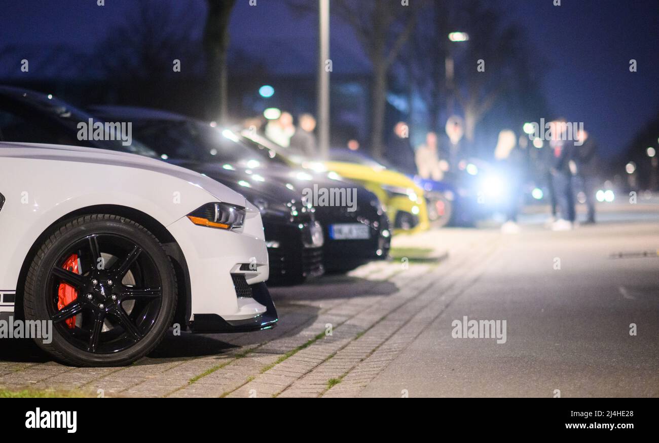 Hanover, Germany. 15th Apr, 2022. Cars and supporters of the car tuner ...