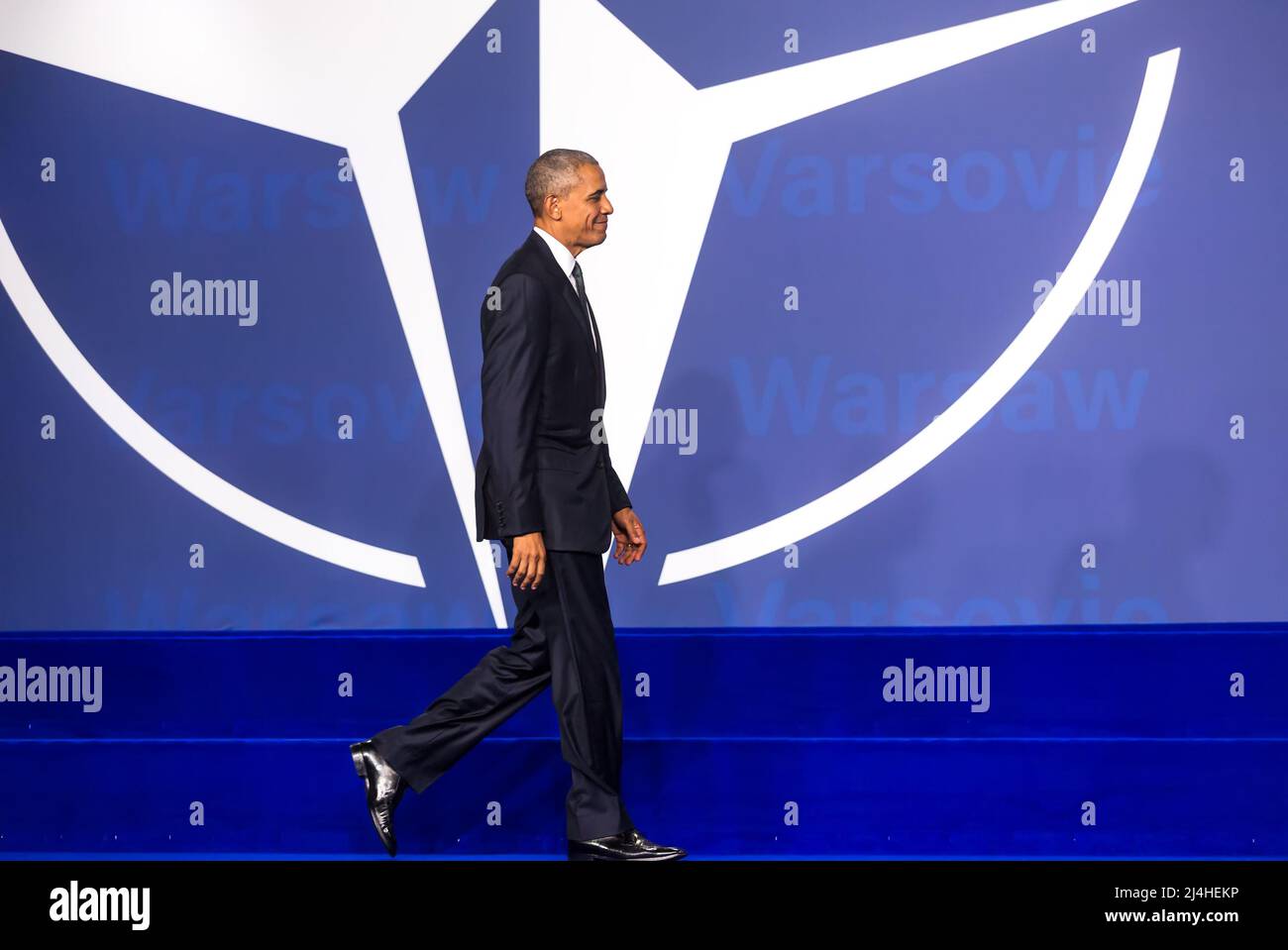 President Barack Obama at the NATO summit in Warsaw Stock Photo - Alamy