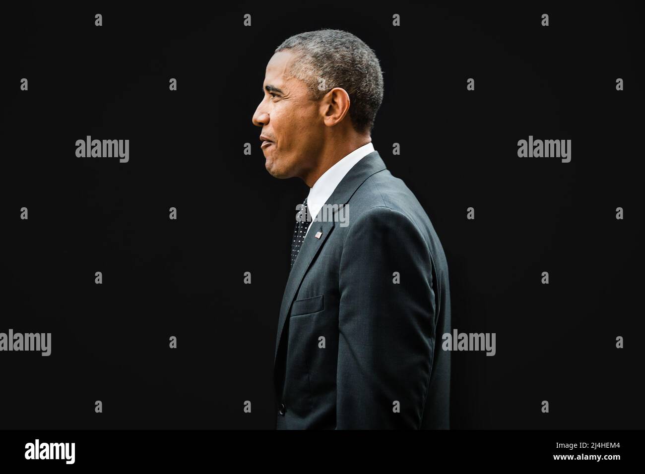 President Barack Obama at the NATO summit in Newport (Wales, UK Stock ...
