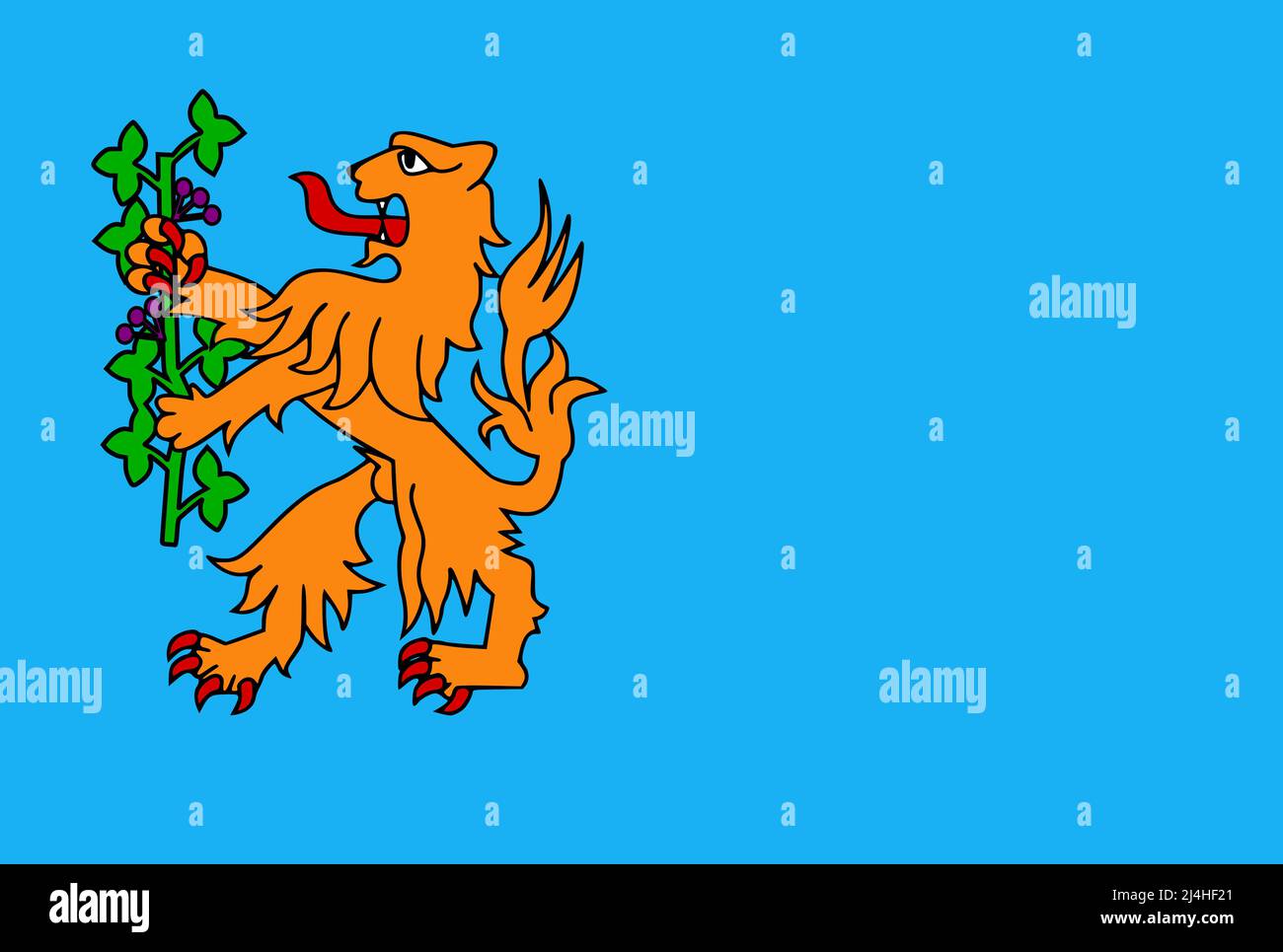 Top view of flag Brummen, Netherlands. Dutch patriot and travel concept ...