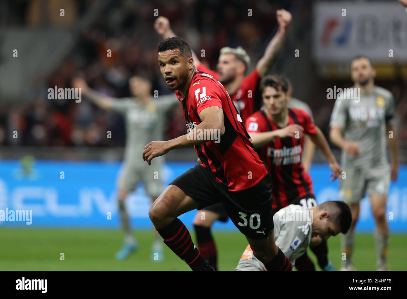 Junior Messias of AC Milan celebrates after scoring a goal during the ...