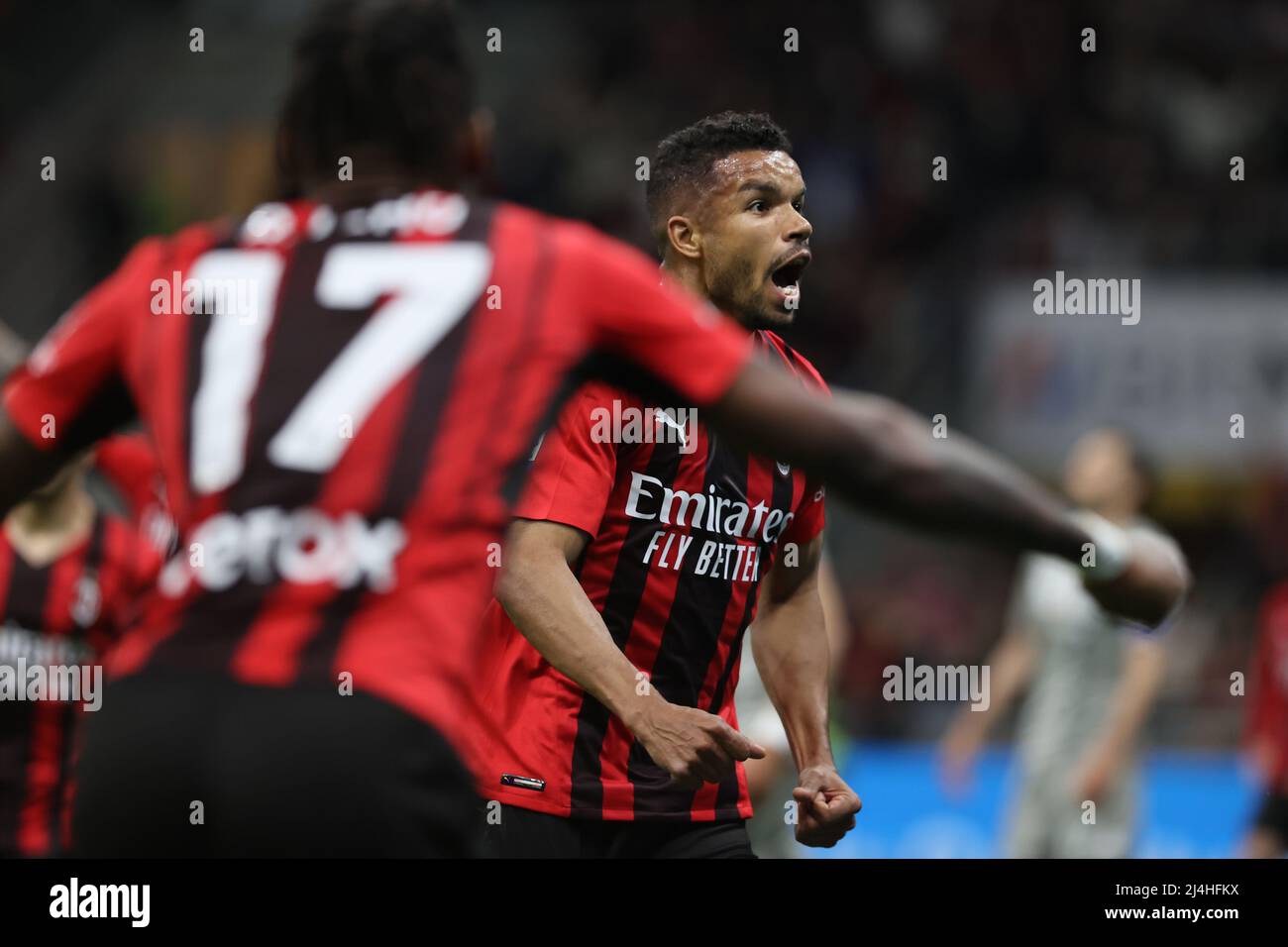 Junior Messias of AC Milan celebrates after scoring a goal during the ...