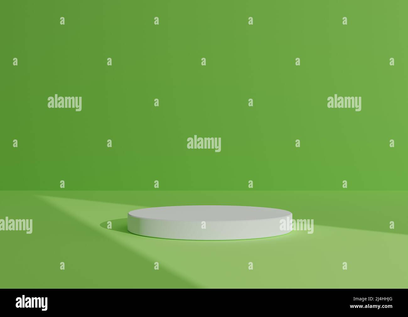 Simple, Minimal 3D Render Composition with One White Cylinder Podium or ...