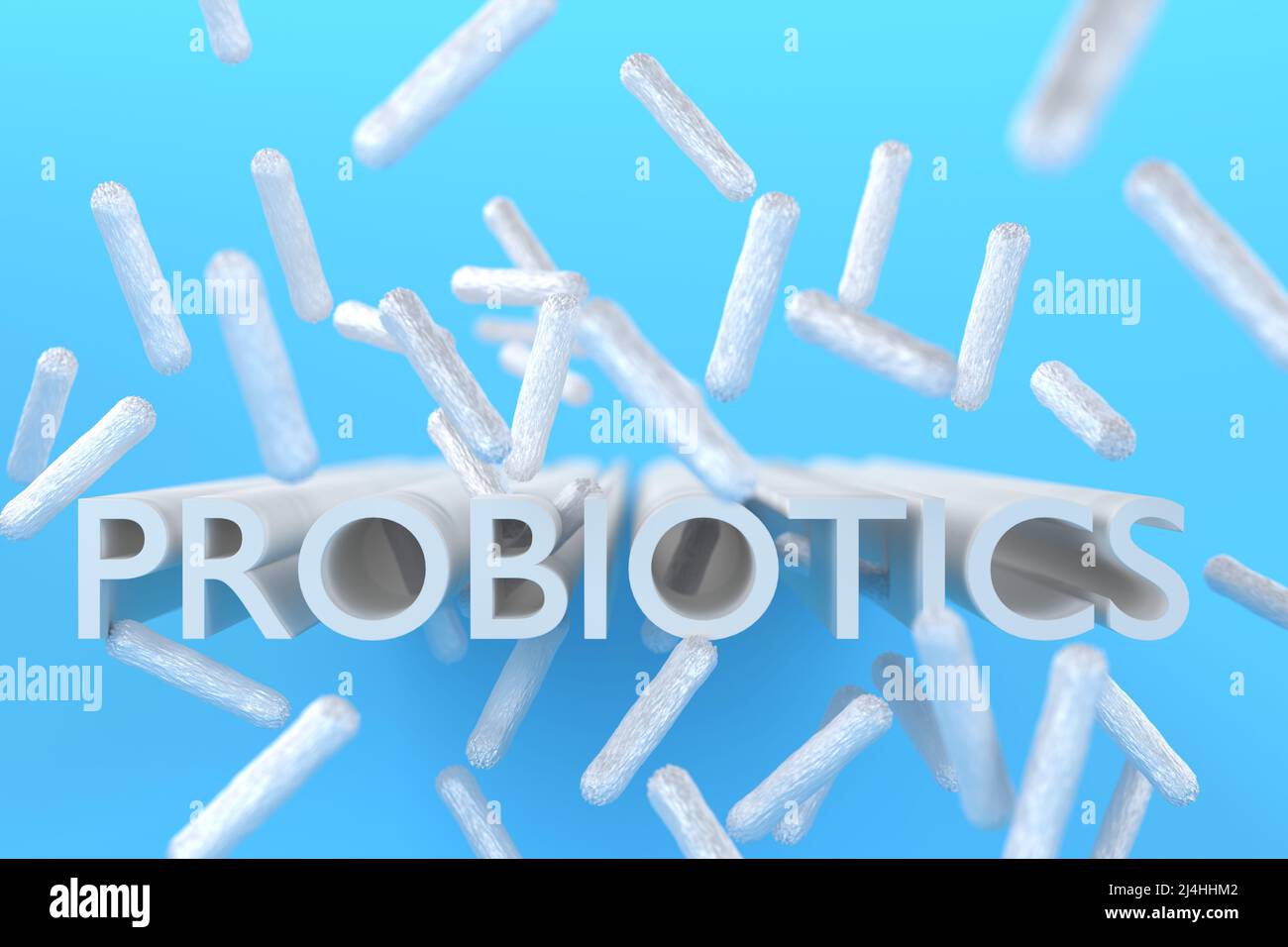 Probiotic concept. Live beneficial microorganisms macro illustration on ...