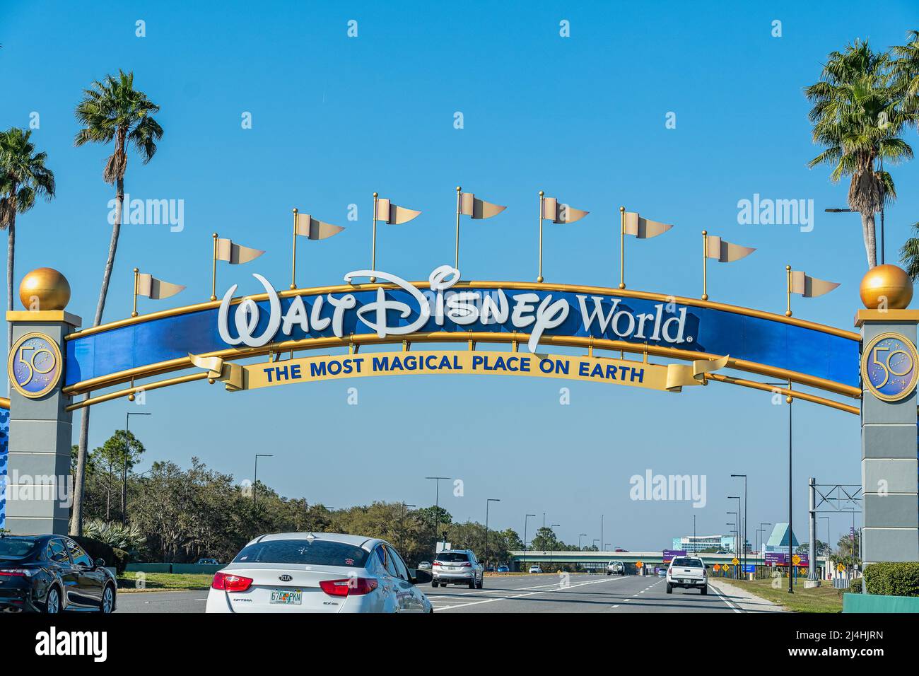 Orlando, Florida. March 04, 2022 Entrance Arch of Walt Disney Theme ...