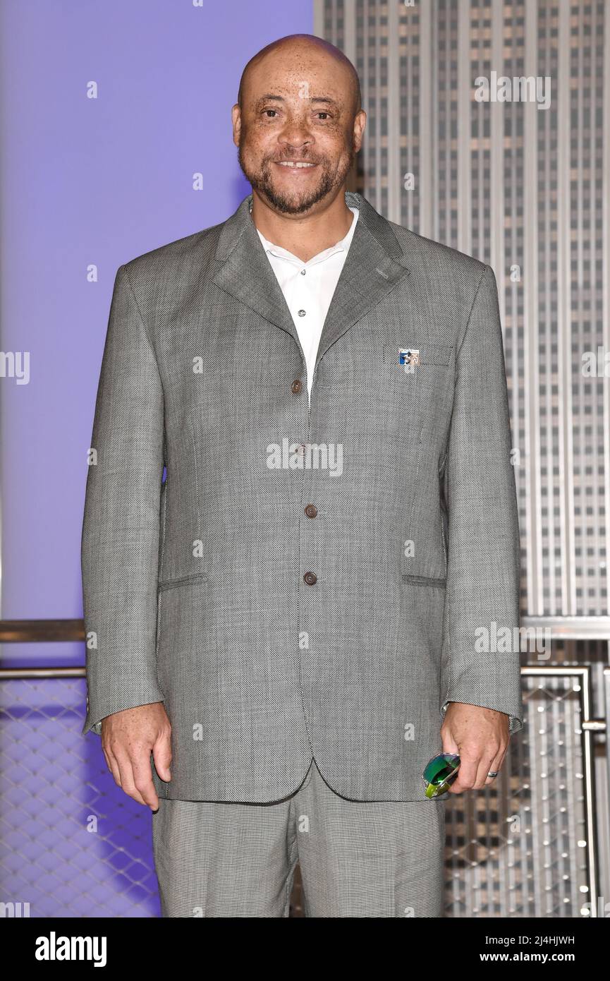 New York, USA. 15th Apr, 2022. American baseball legend Butch Huskey ...
