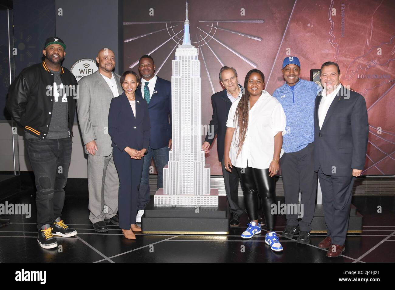 New York, USA. 15th Apr, 2022. (L-R) CC Sabathia, Butch Huskey, April ...