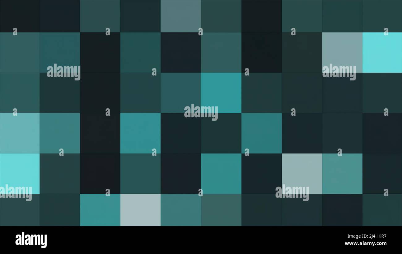 Abstract animated motion graphics, square mosaic tile pattern. Motion. Blinking defocused ...