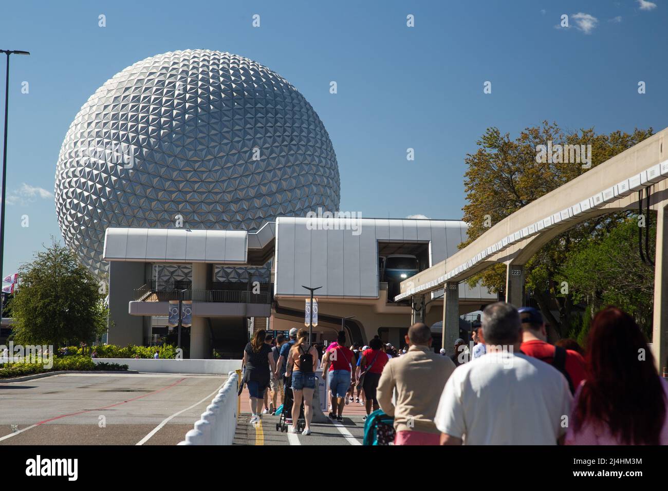 Epcot theme park, Orlando, Florida, USA, March 25th, 2022, people ...