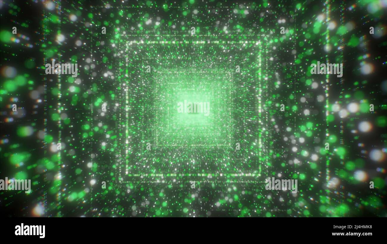 Green abstraction. Motion. The bright squares in the animation seem to ...