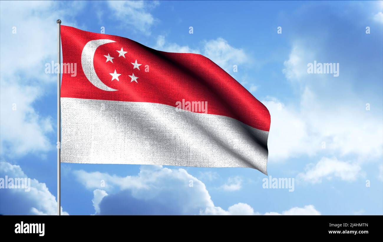 Flags of countries of world are flying in sky. Motion. Beautiful flag ...