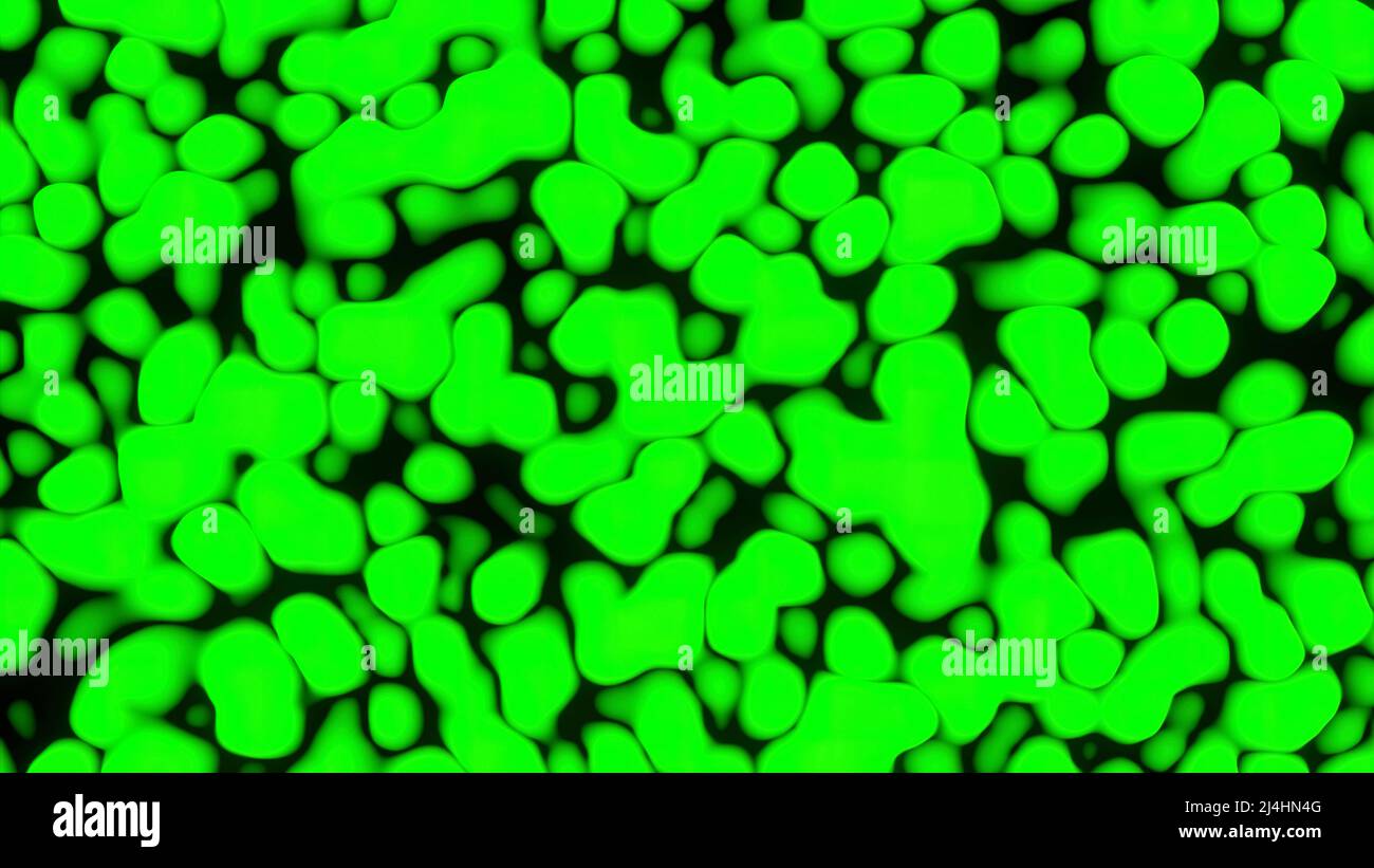 Abstract bright animation of different forms and shapes. Design. Green ...