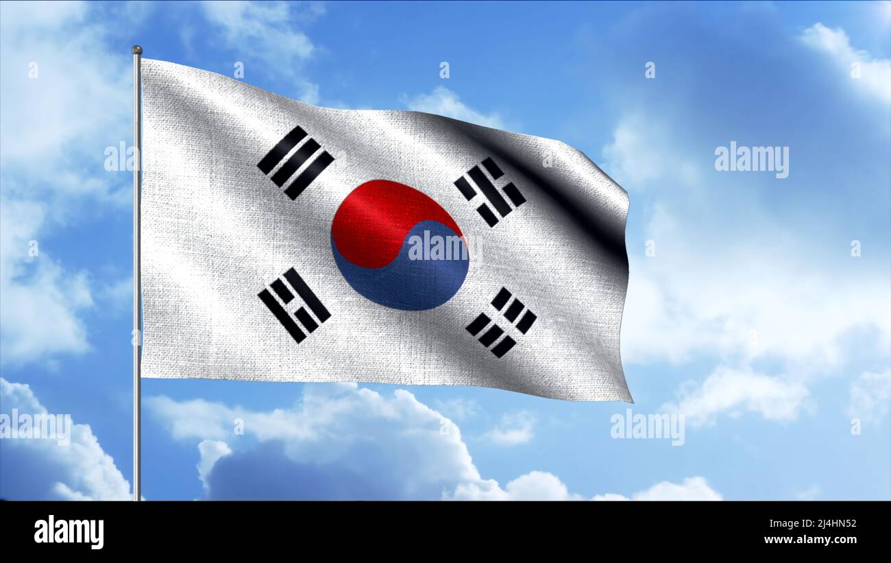 Flags of countries of world are flying in sky. Motion. Beautiful flag ...