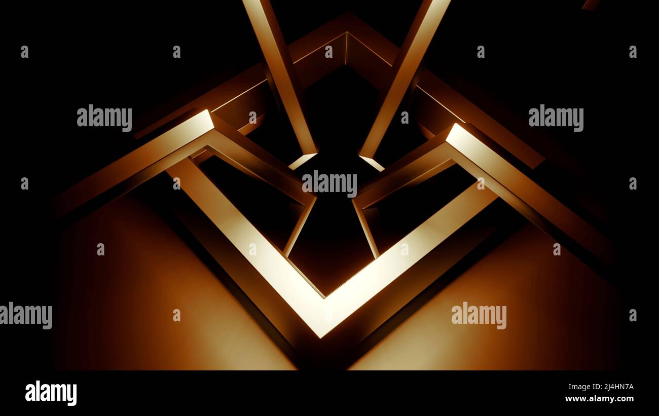 A bright abstraction of golden shades and shadows. Design. A gilded ...