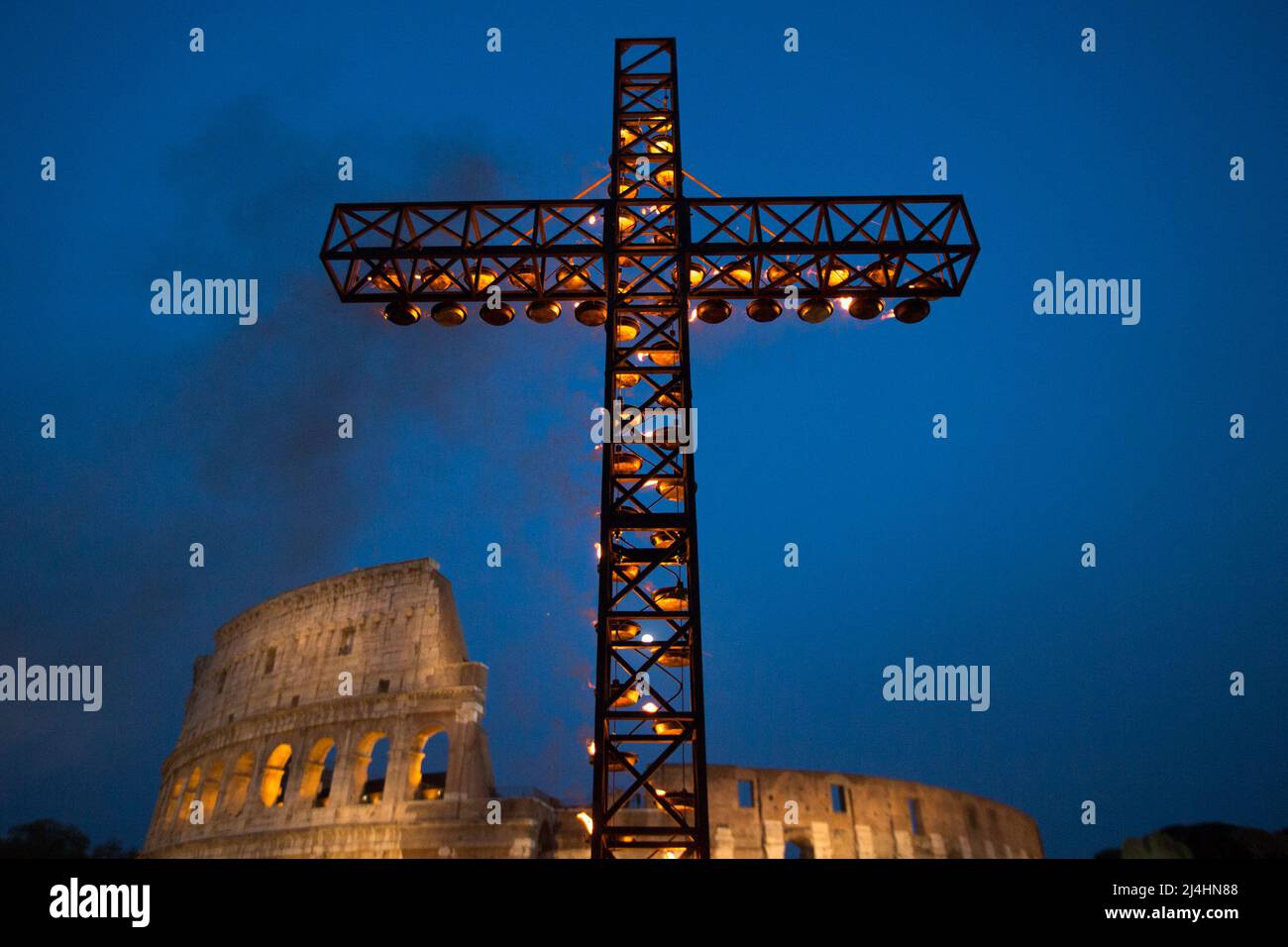 Burning cross outside the colosseum hi-res stock photography and images ...