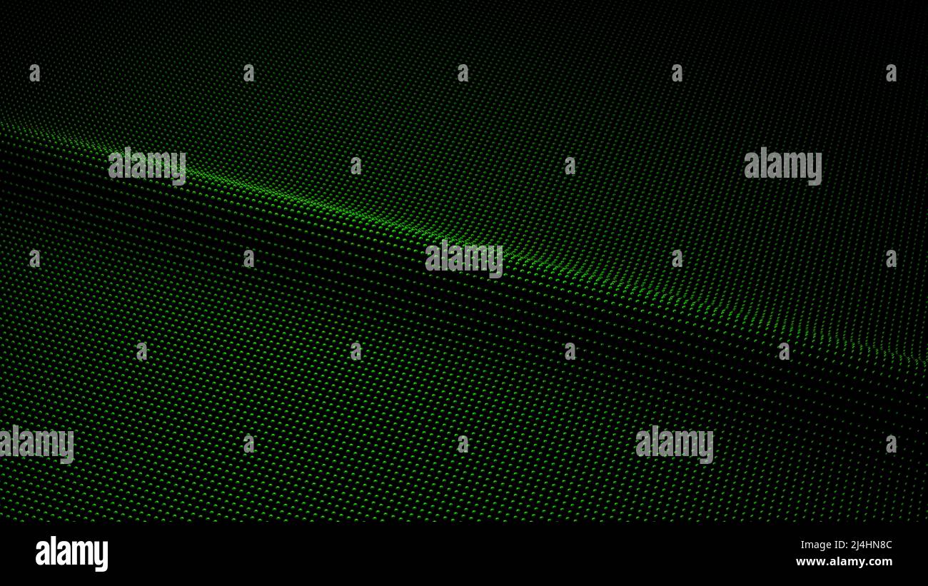 Grainy green flexible texture with 3D stripe moving back and forth ...