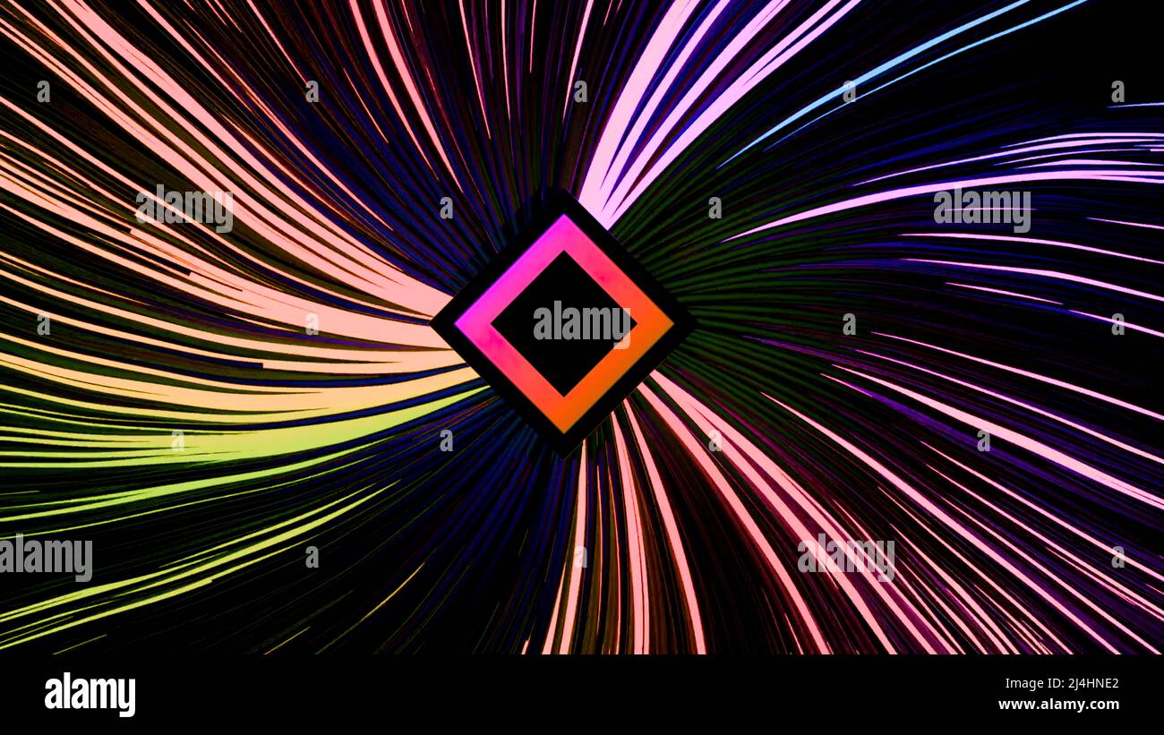 A square with burning lanterns.Design.An orange geometric figure from ...