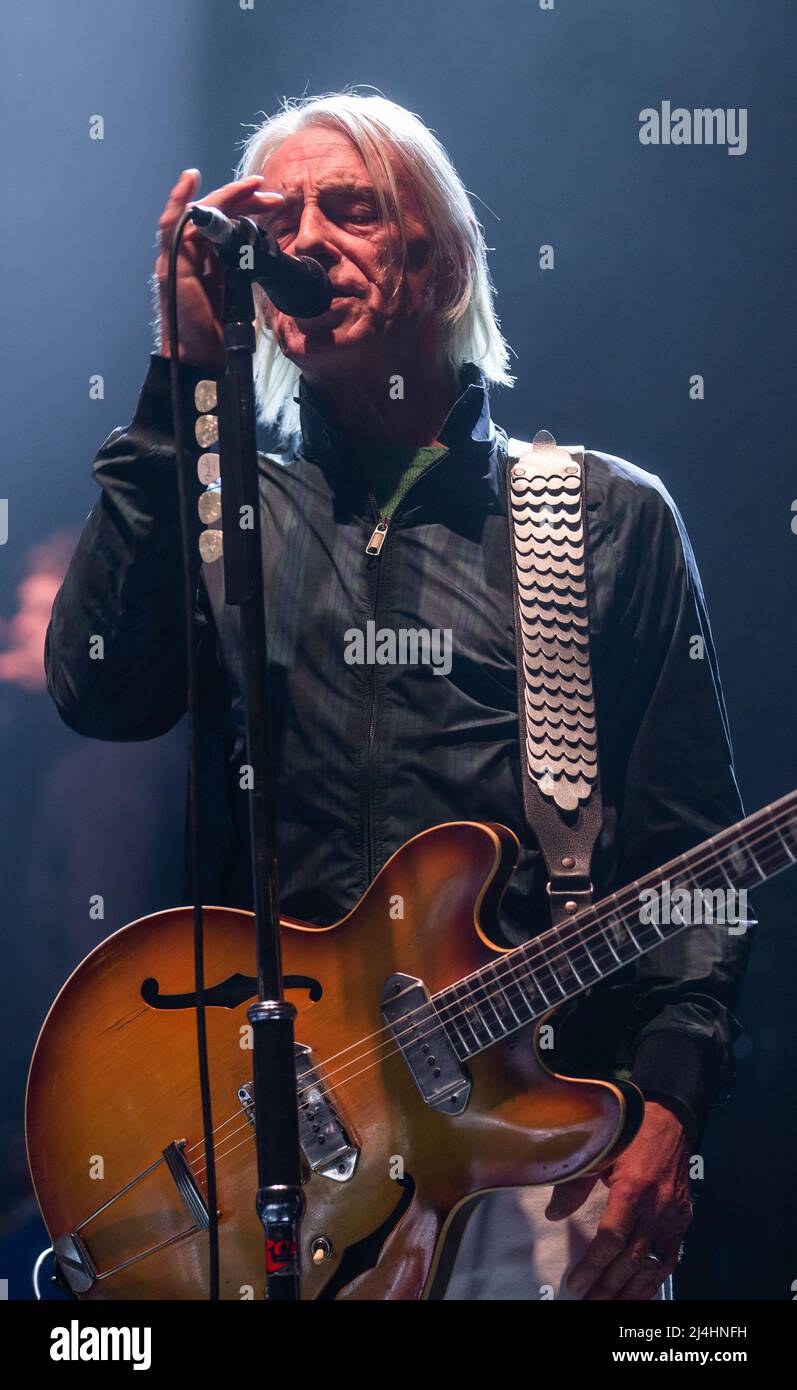 Manchester, UK. 15th Apr, 2022. Paul Weller playing live at the O2 ...