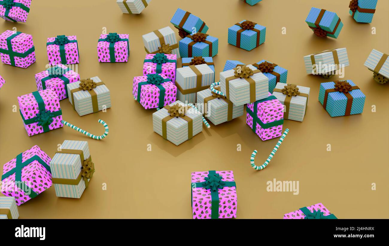 Happy birthday celebration gifts animation hi-res stock photography and ...