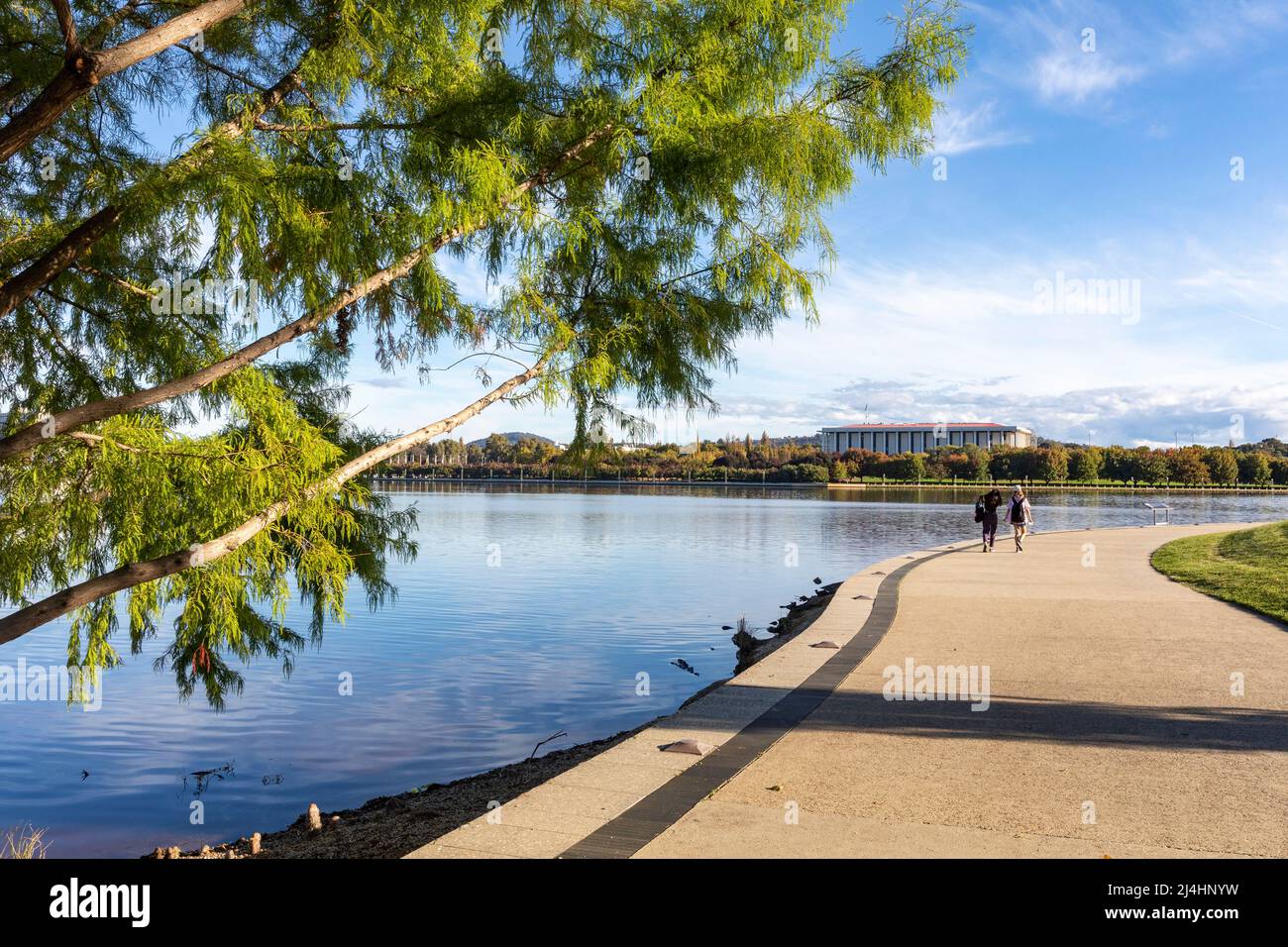 National Library on Lake Burley Griffin in Canberra city centre,ACT ...