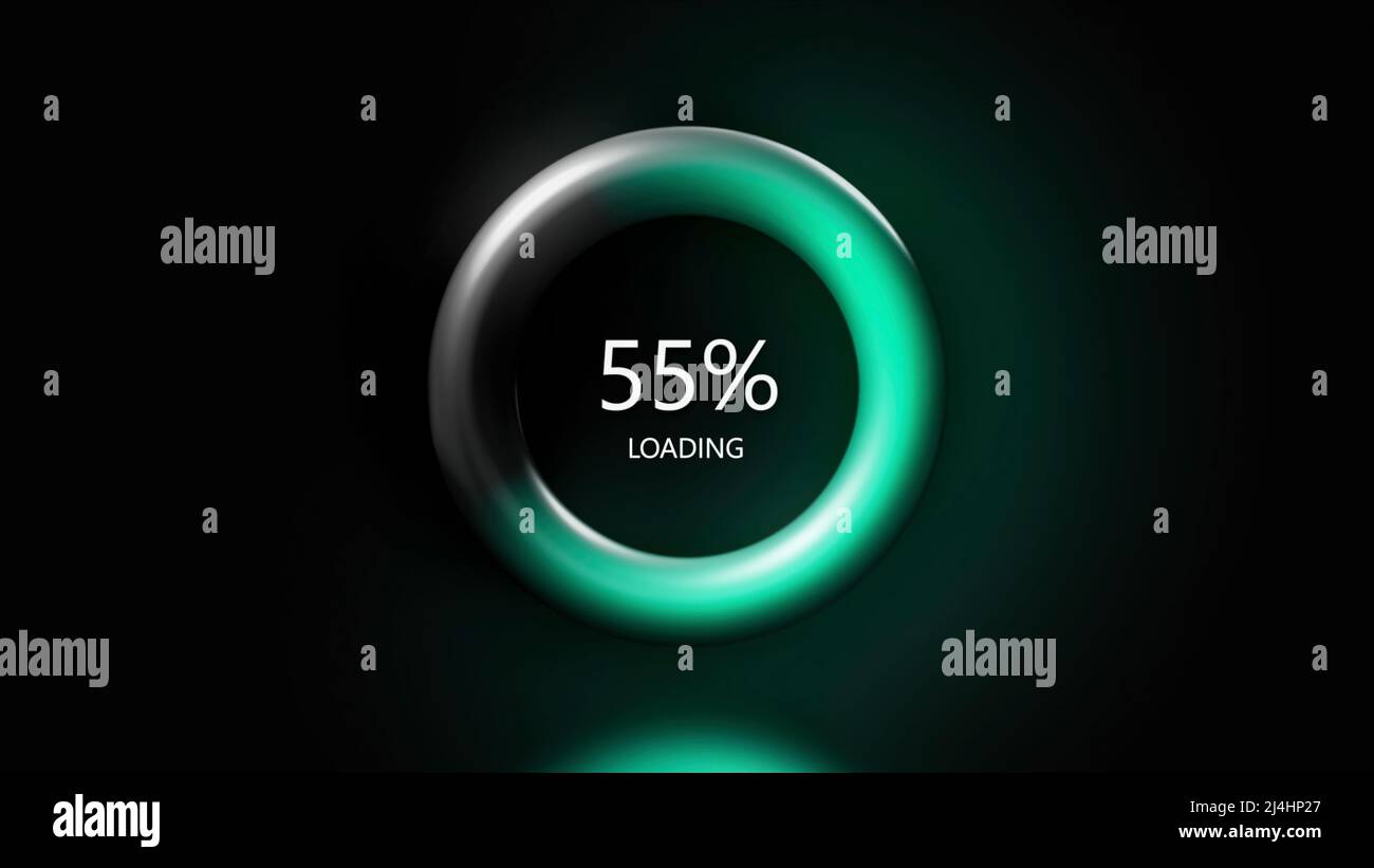 Circular counting infographics. Motion. Abstract ring filling with ...