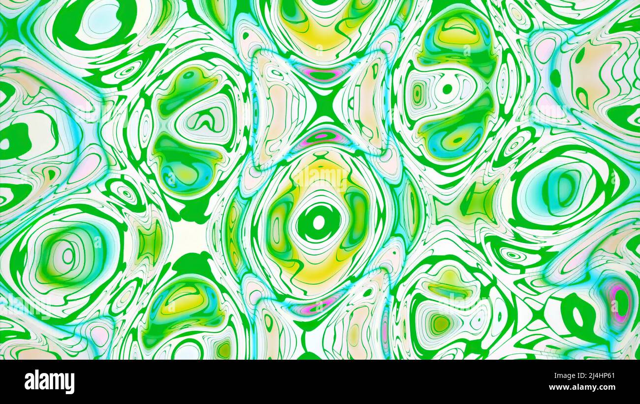 Green blurry drawing.Design. Bright spots of green color shimmer in ...