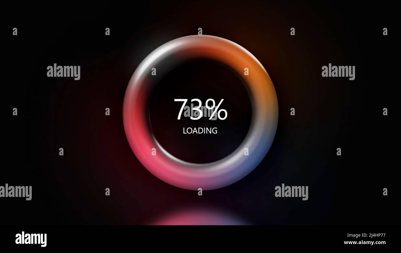 Circular counting infographics. Motion. Abstract ring filling with ...